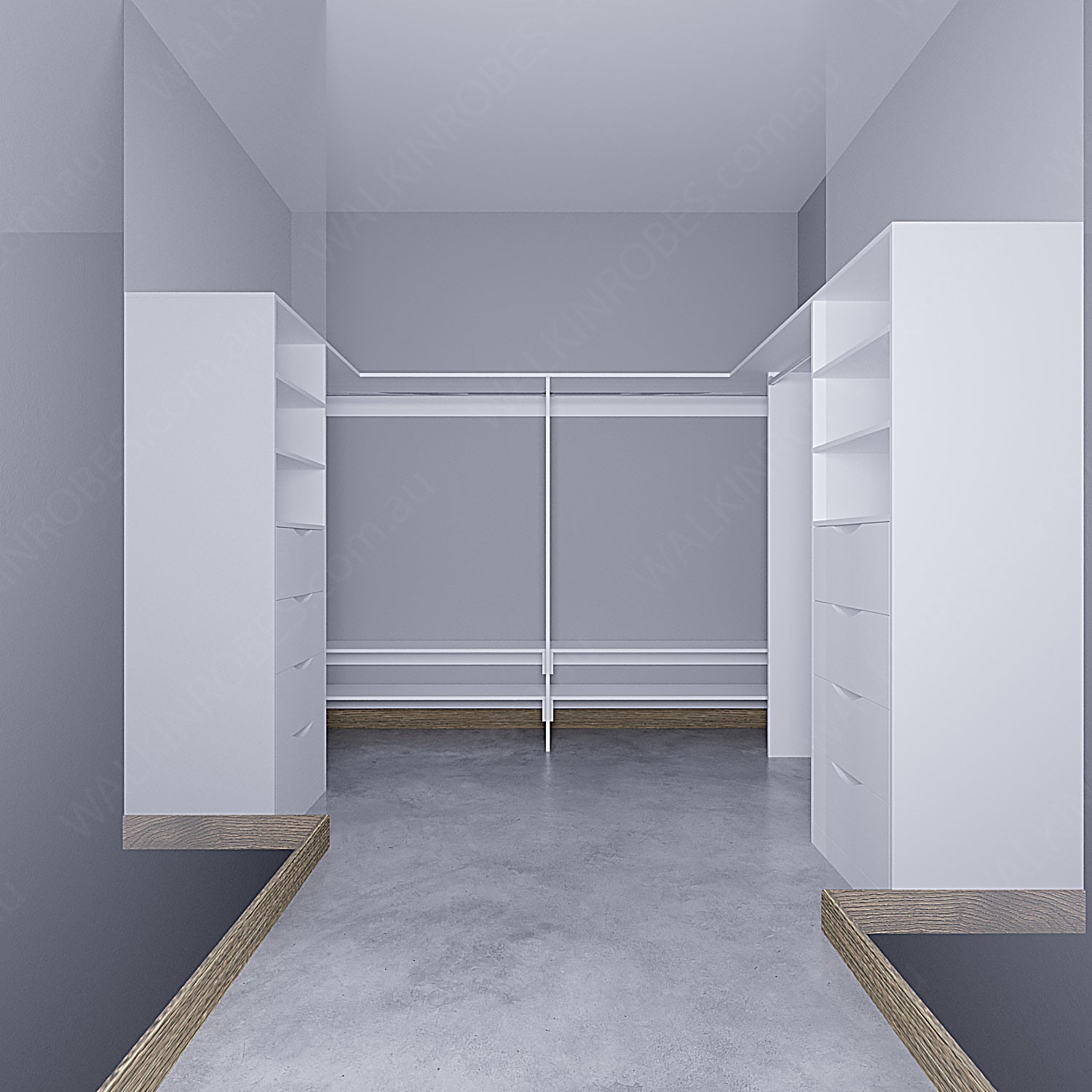 WALK-IN-ROBE fit in width of 3000mm