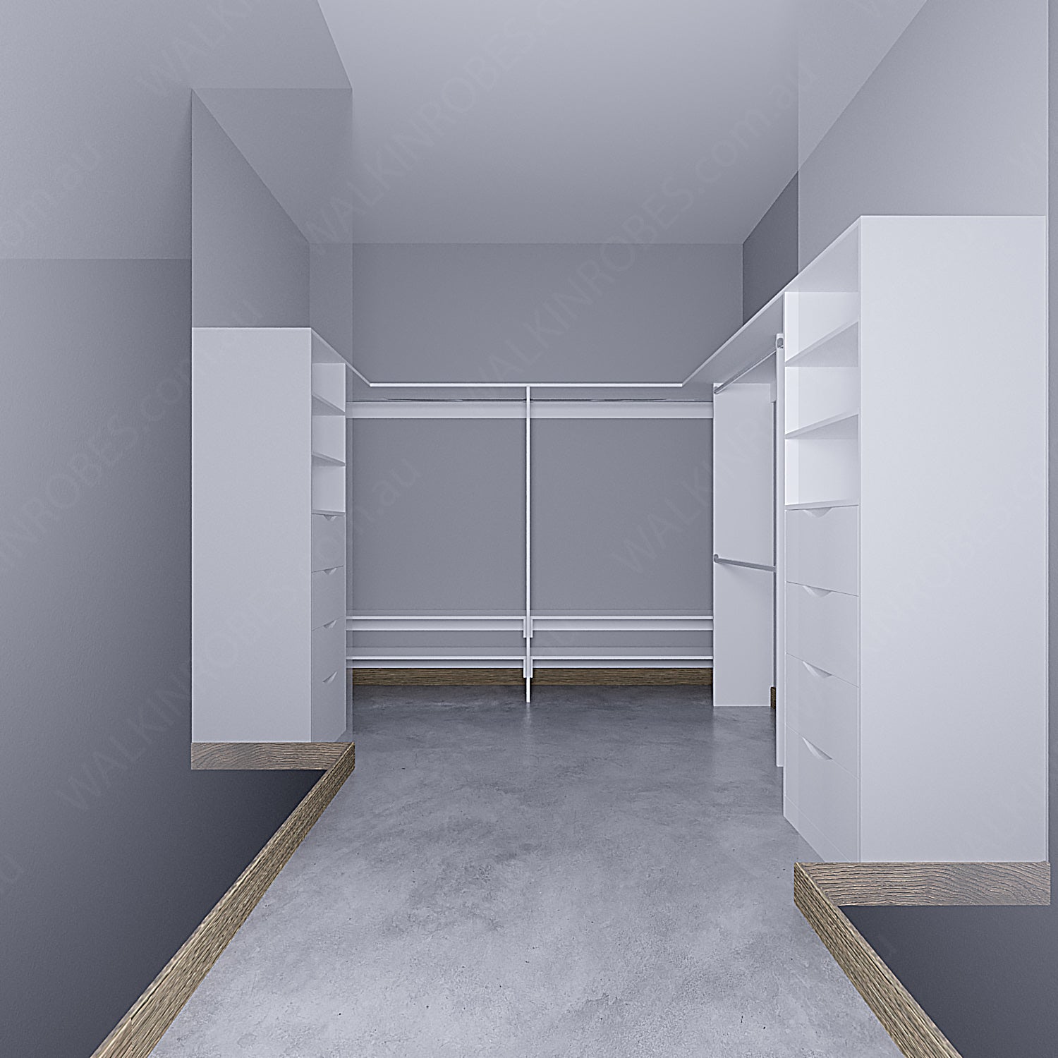 WALK-IN-ROBE fit in width of 3000mm