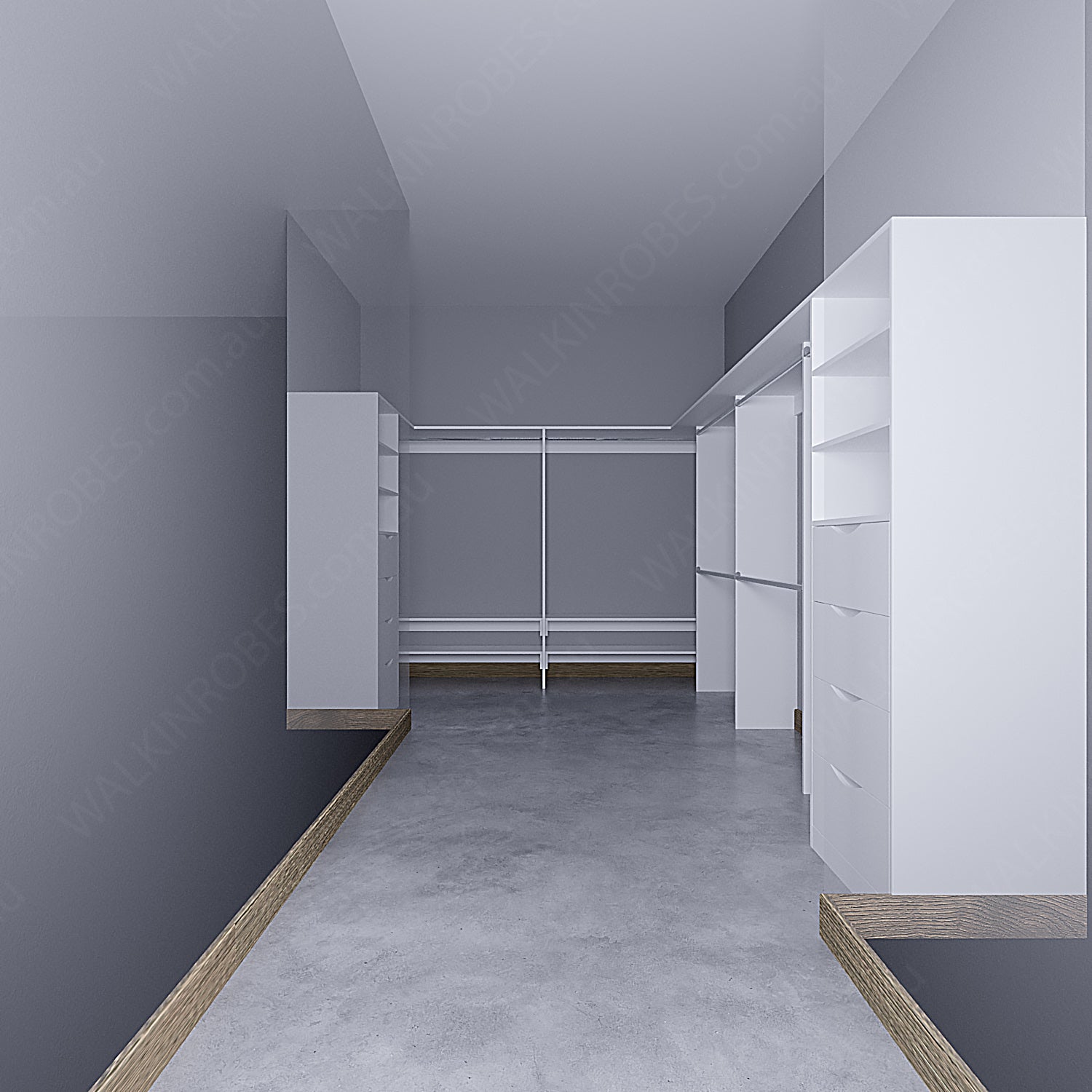 WALK-IN-ROBE fit in width of 3000mm