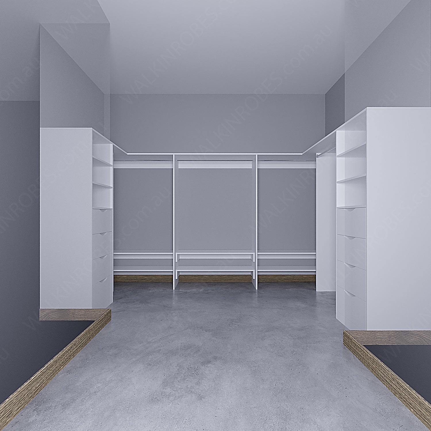 WALK-IN-ROBE fit in width of 3000mm