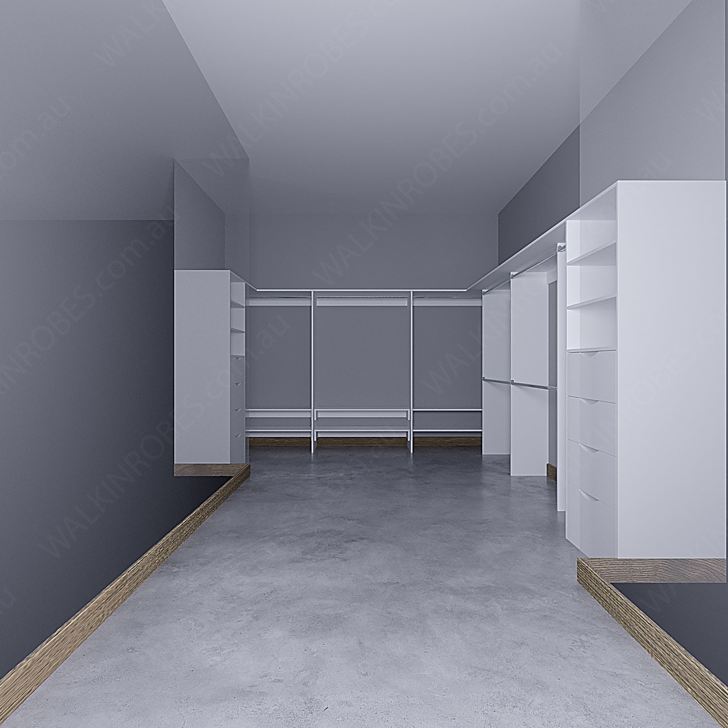 WALK-IN-ROBE fit in width of 3000mm