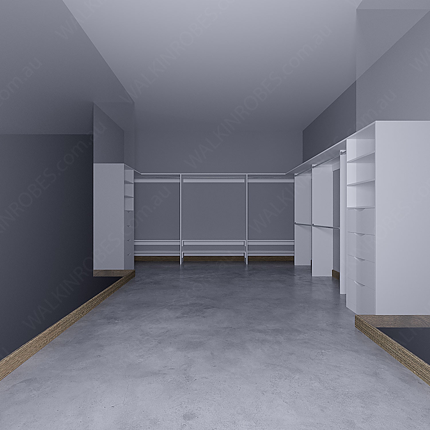 WALK-IN-ROBE fit in width of 3000mm