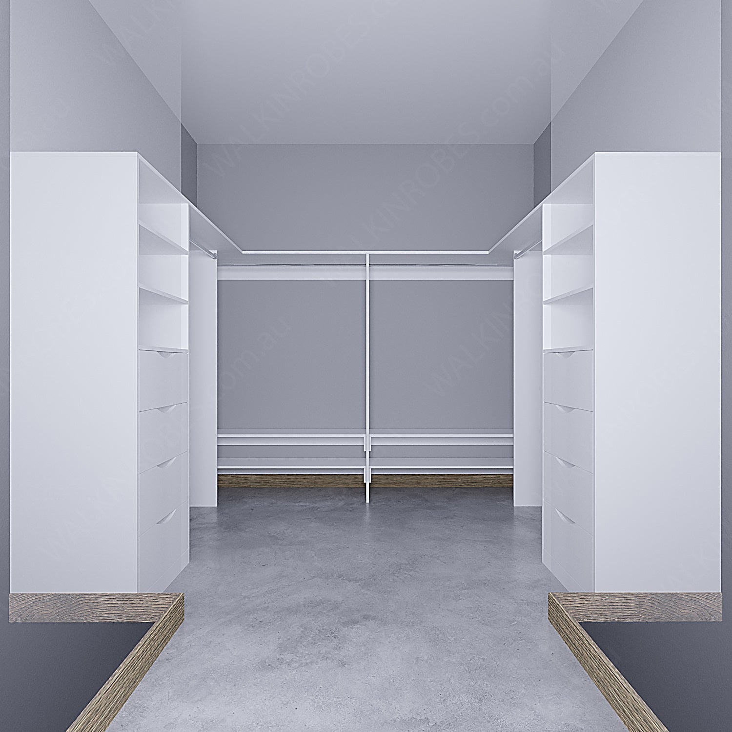 WALK-IN-ROBE fit in width of 3000mm