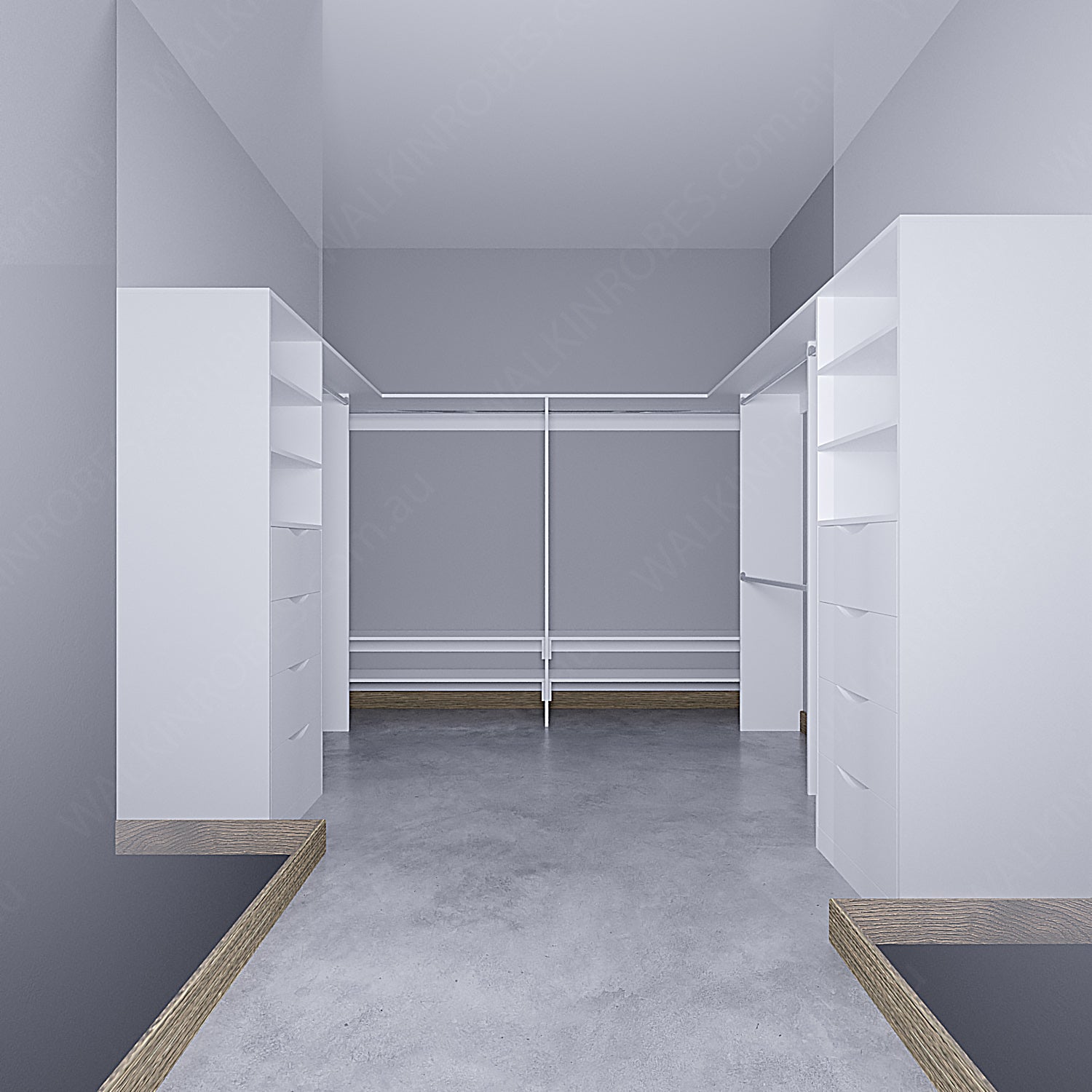 WALK-IN-ROBE fit in width of 3000mm