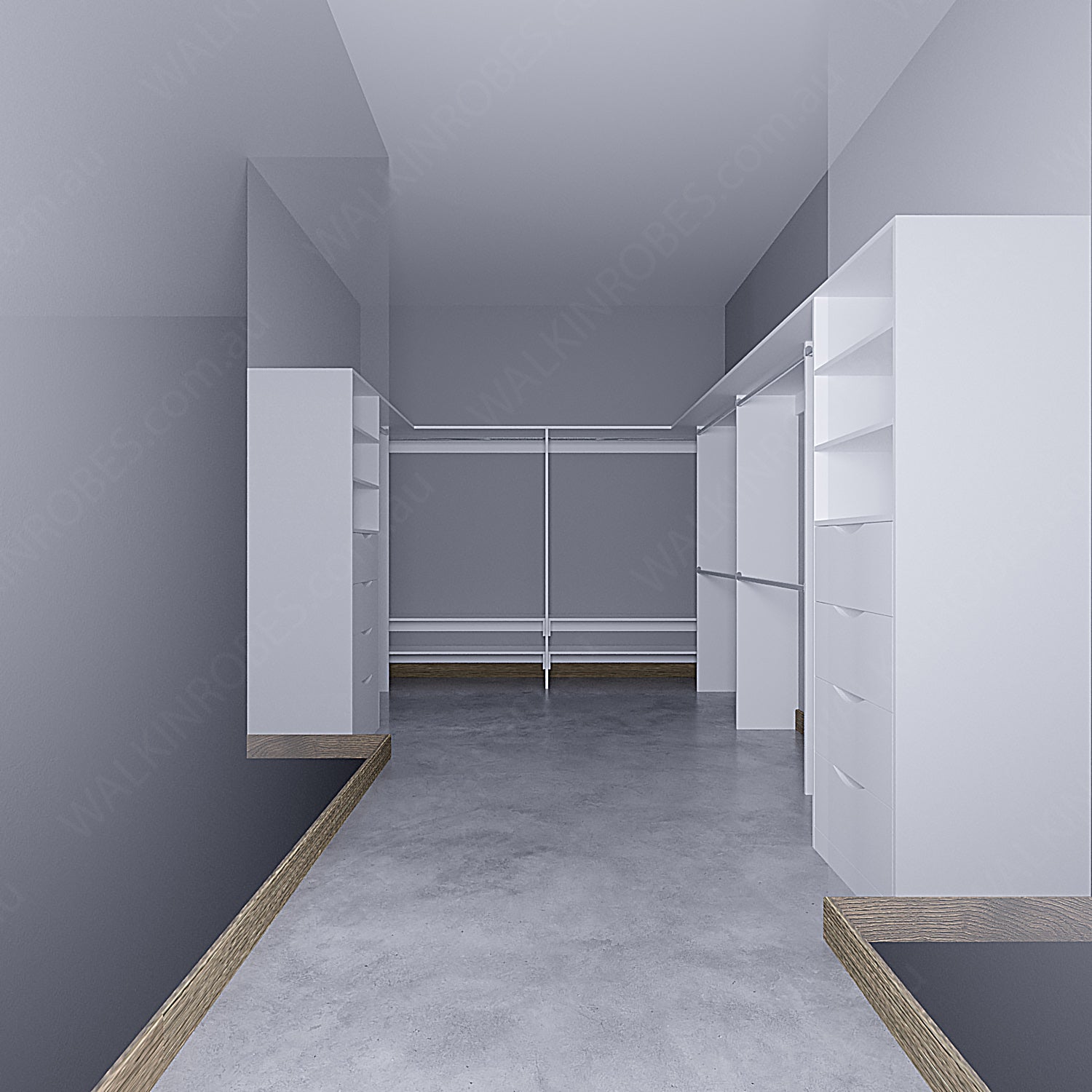 WALK-IN-ROBE fit in width of 3000mm