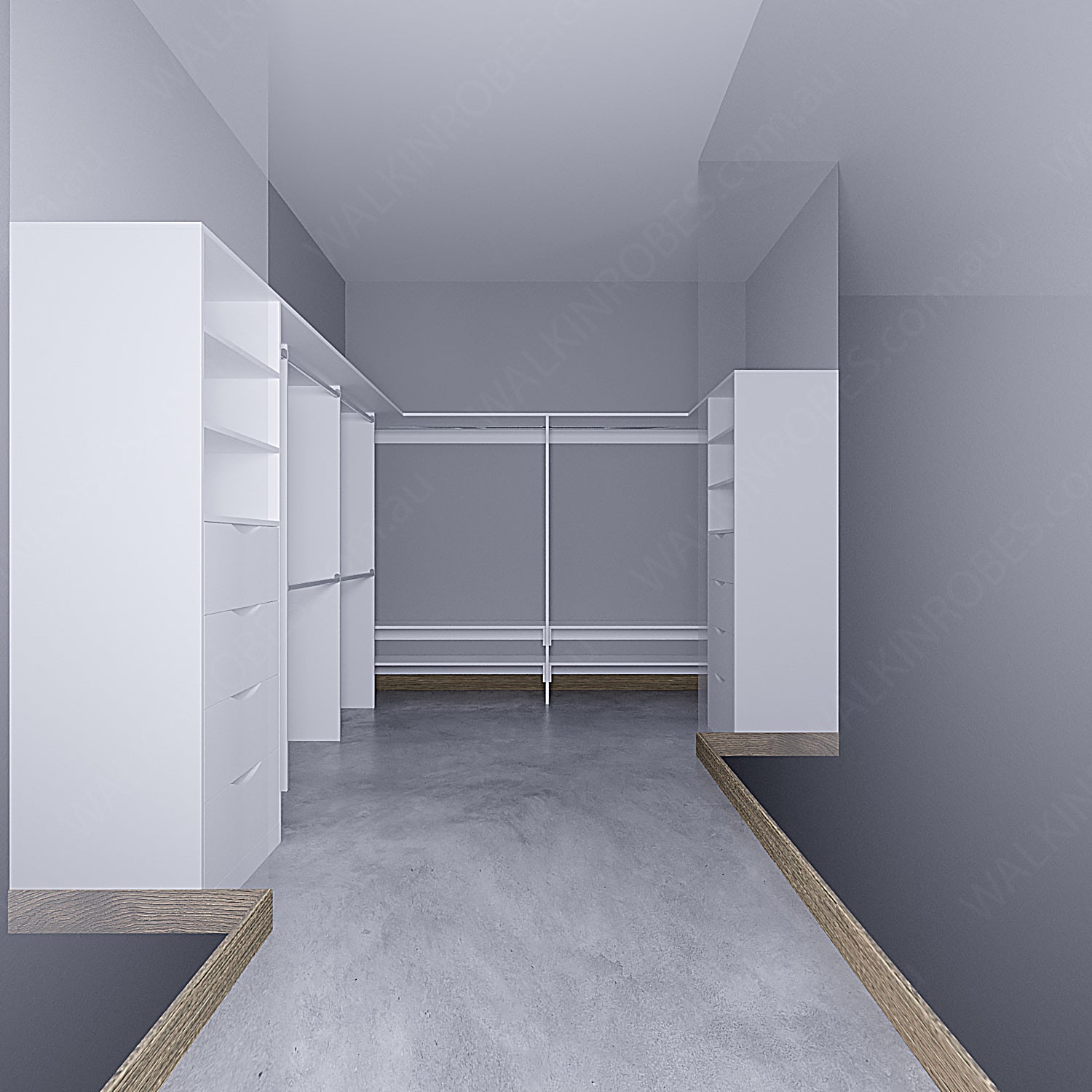 WALK-IN-ROBE fit in width of 3000mm