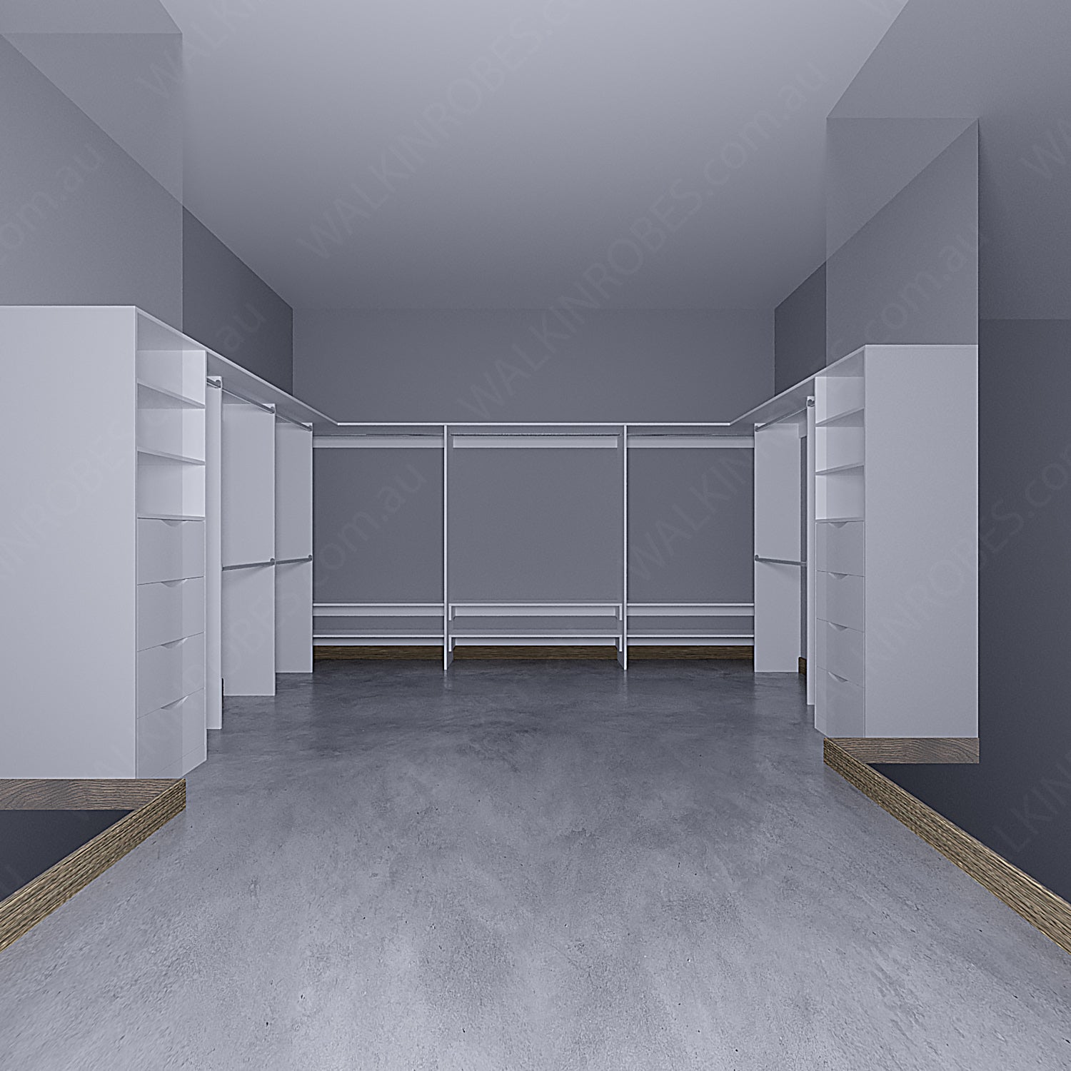 WALK-IN-ROBE fit in width of 3000mm