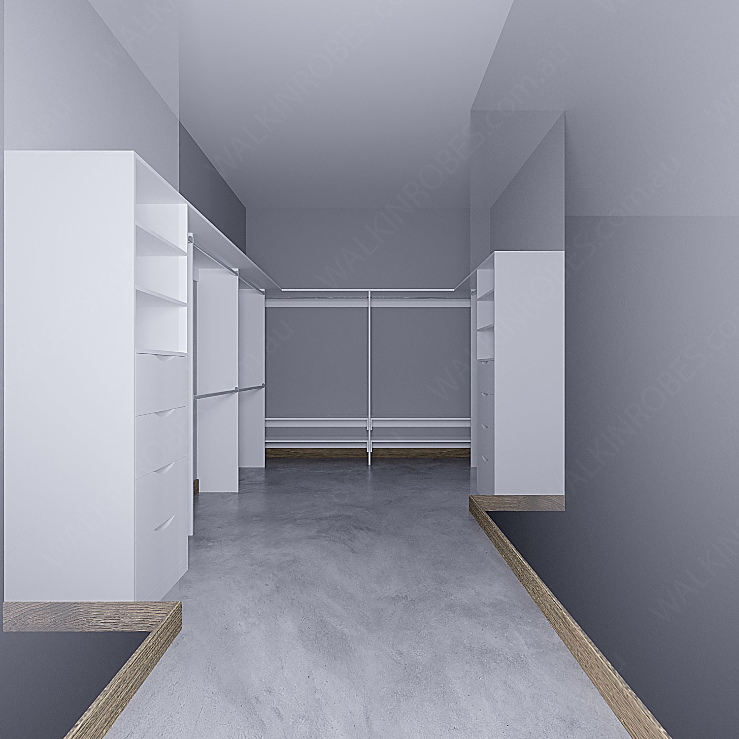 WALK-IN-ROBE fit in width of 3000mm