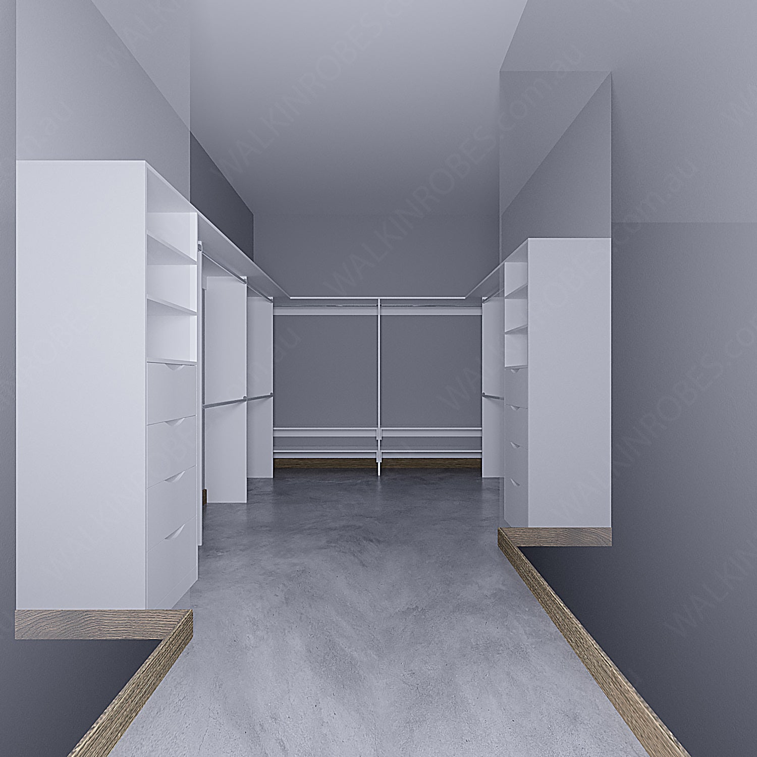 WALK-IN-ROBE fit in width of 3000mm