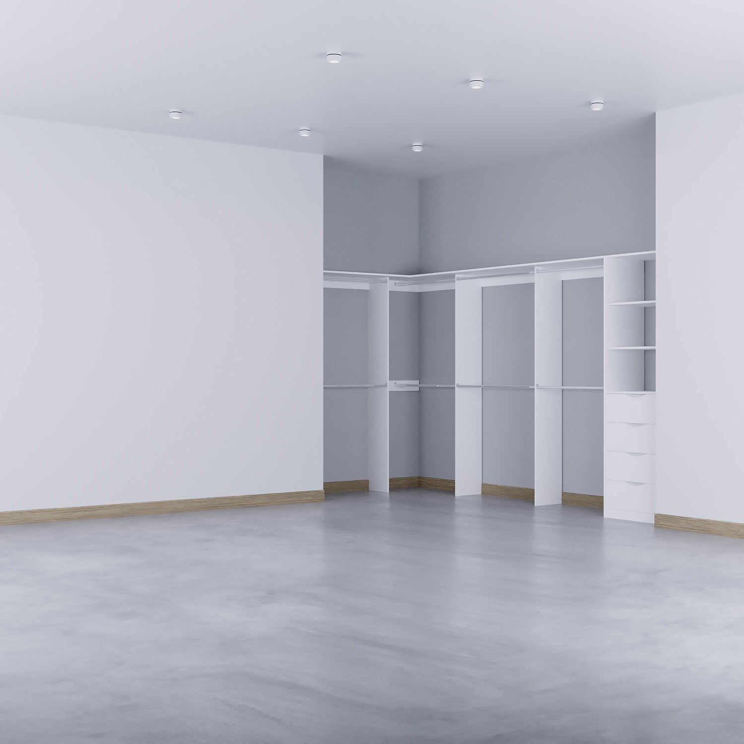 WALK-IN-ROBE fit in width of 3000mm