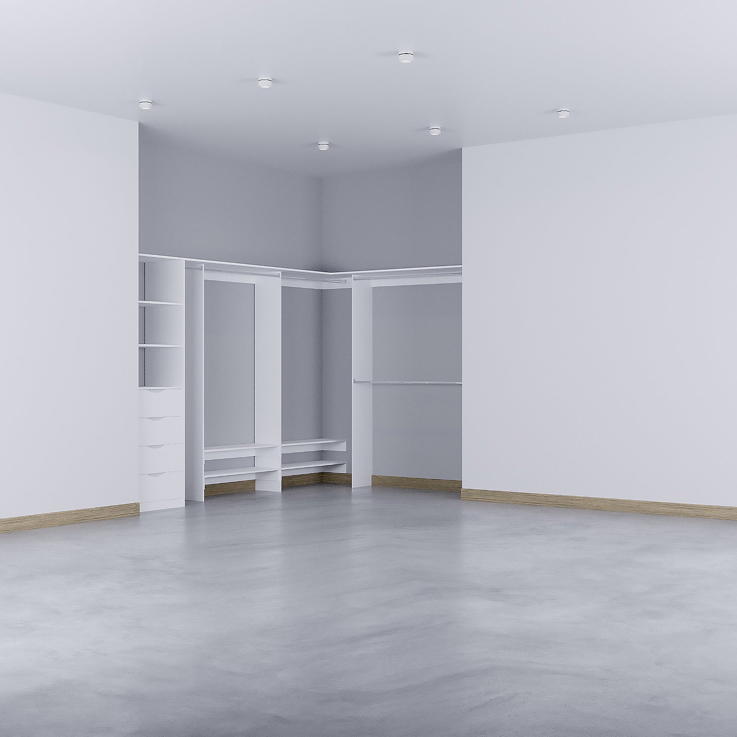 WALK-IN-ROBE fit in width of 3000mm
