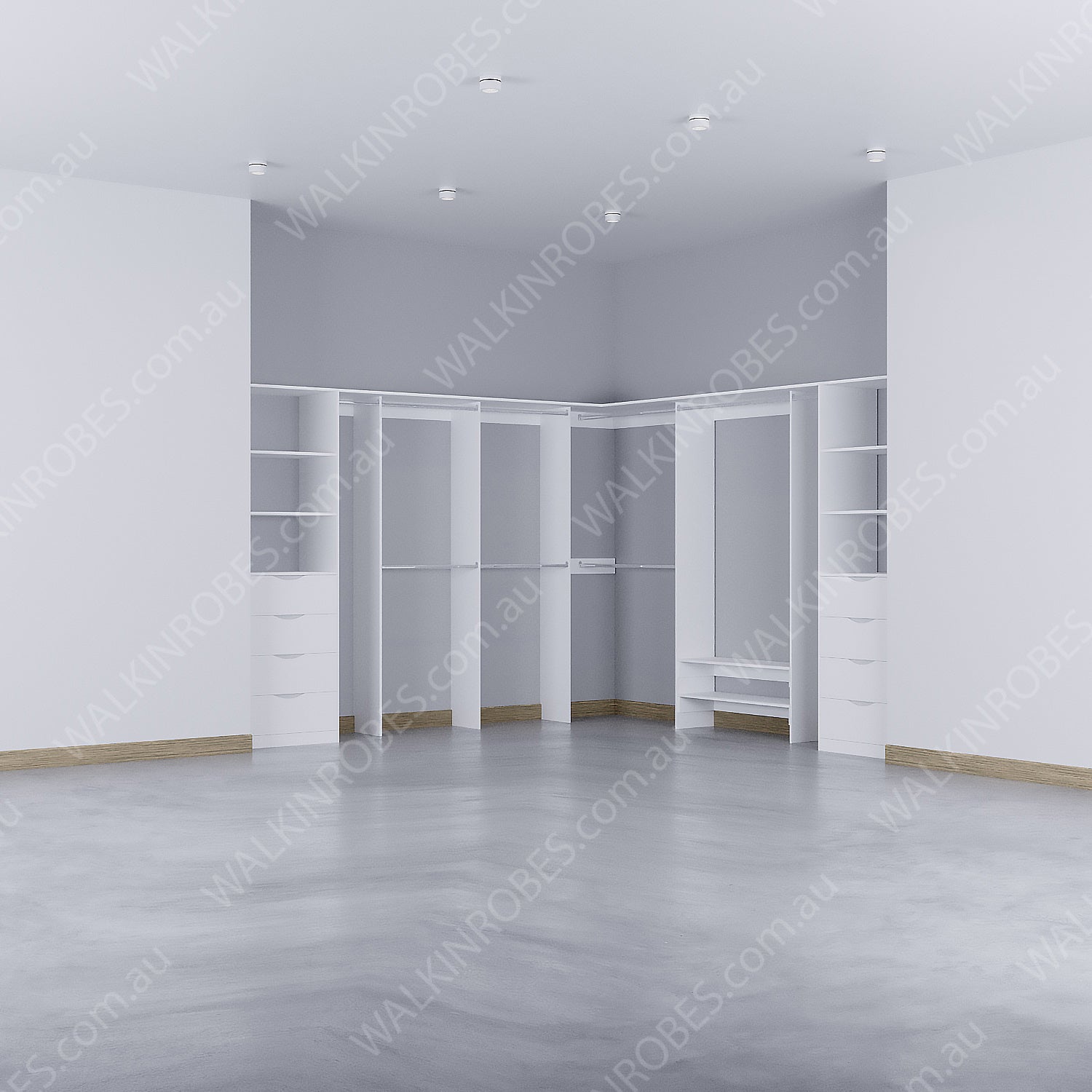 WALK-IN-ROBE fit in width of 3000mm