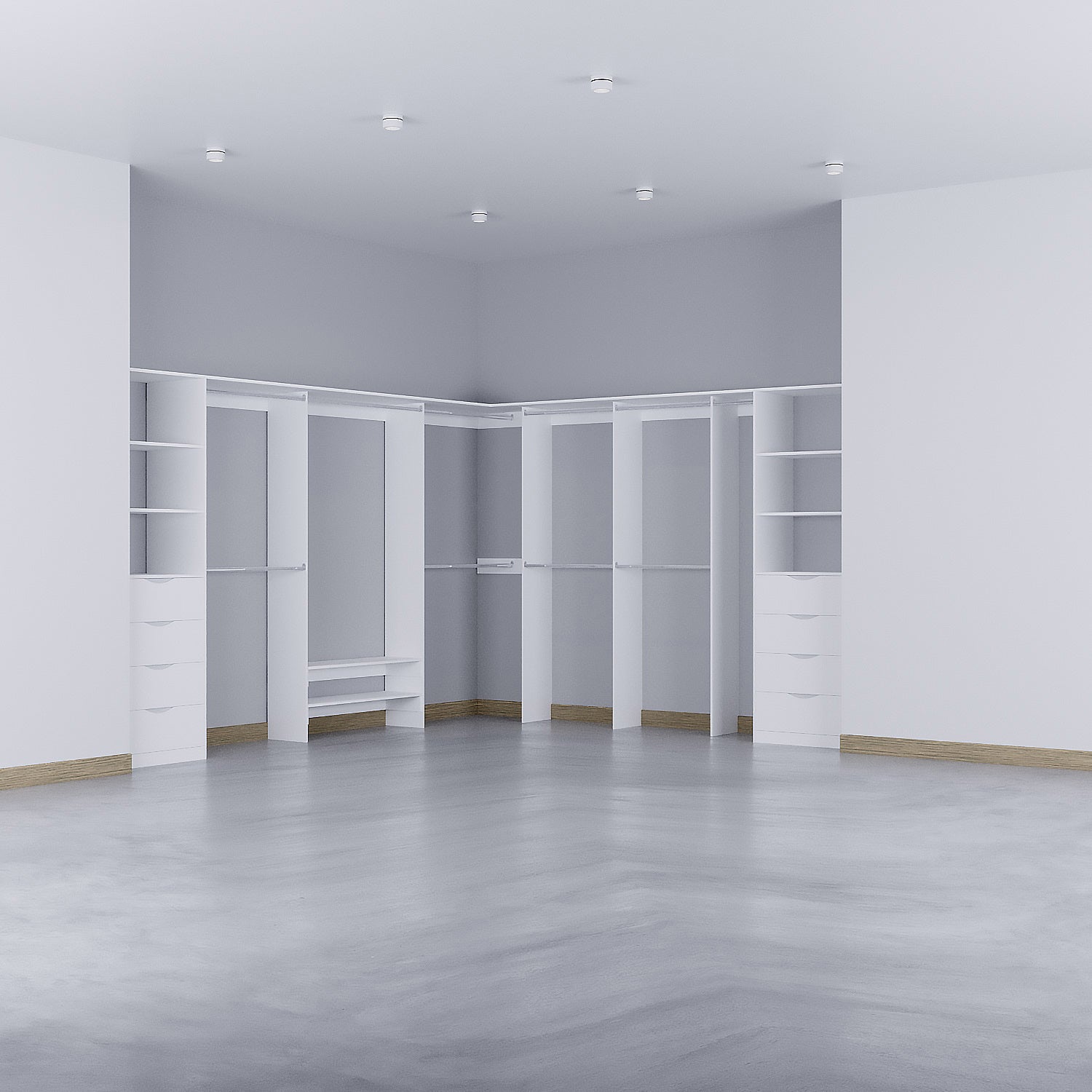 WALK-IN-ROBE fit in width of 3000mm