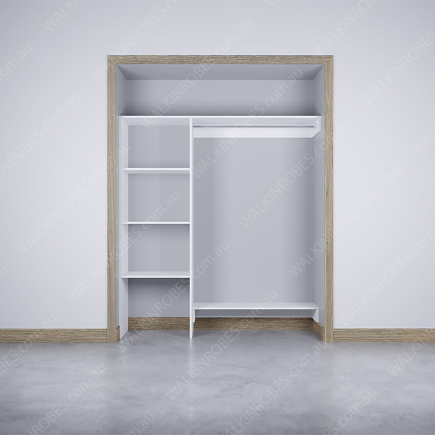 WALK-IN-ROBE fit in width of 1500mm