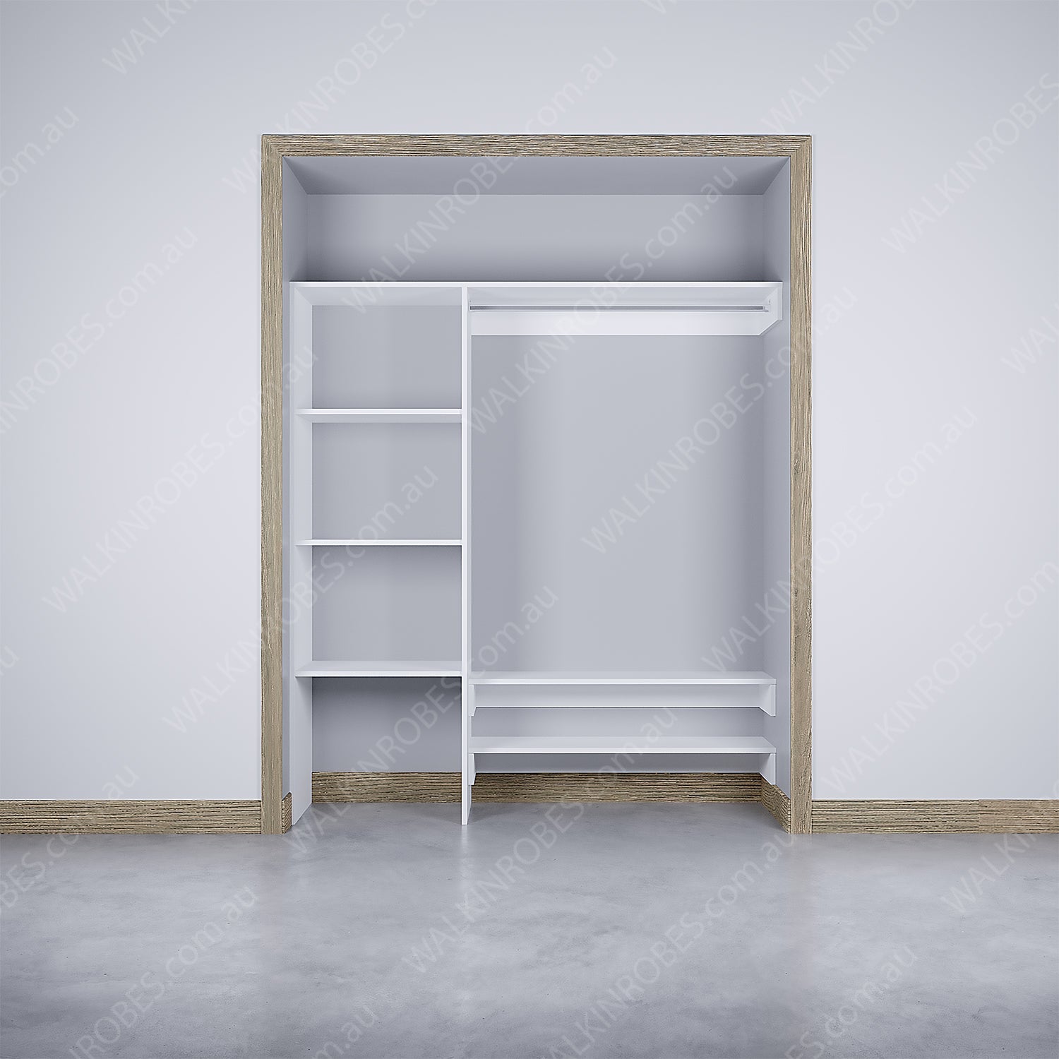 WALK-IN-ROBE fit in width of 1500mm