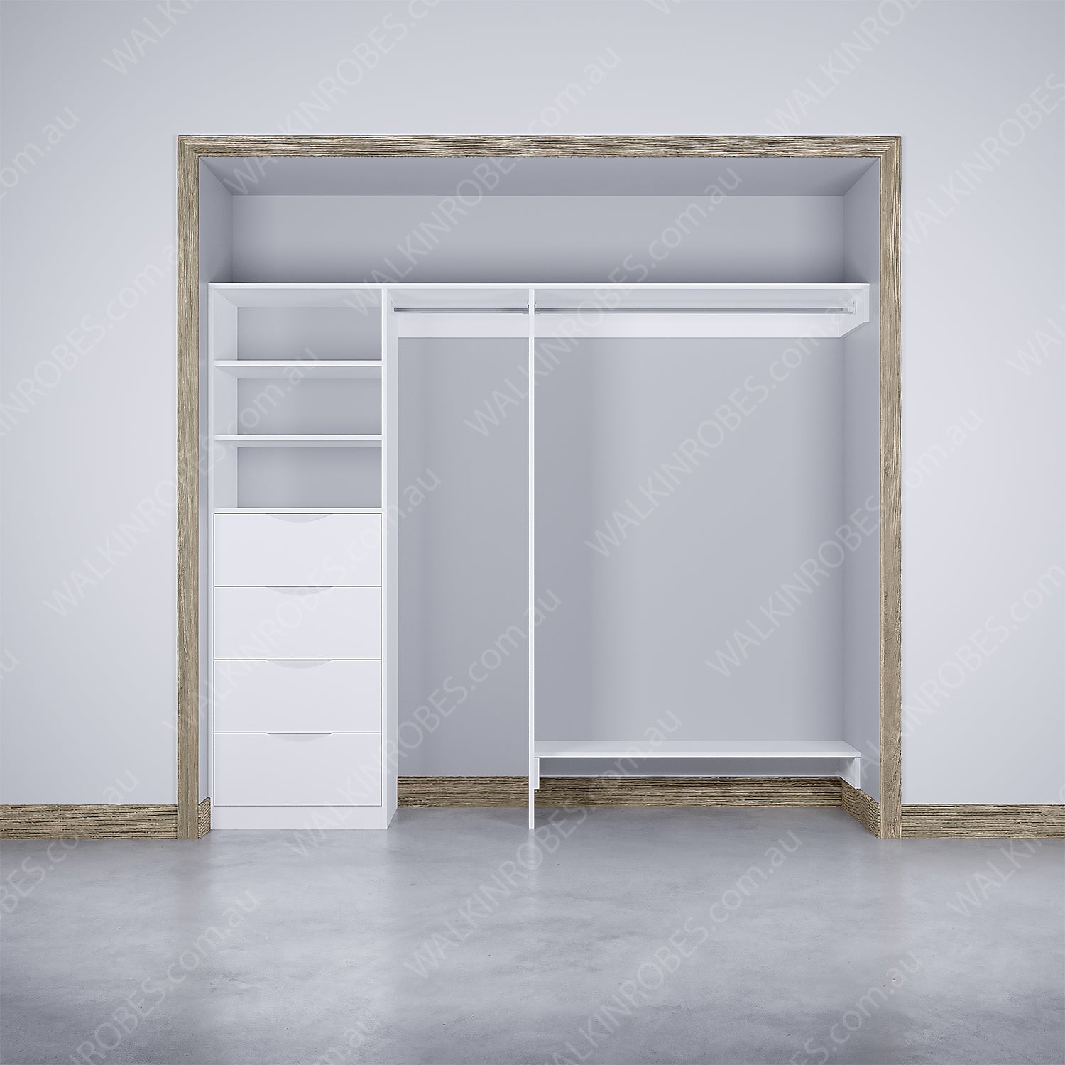 WALK-IN-ROBE fit in width of 2000mm