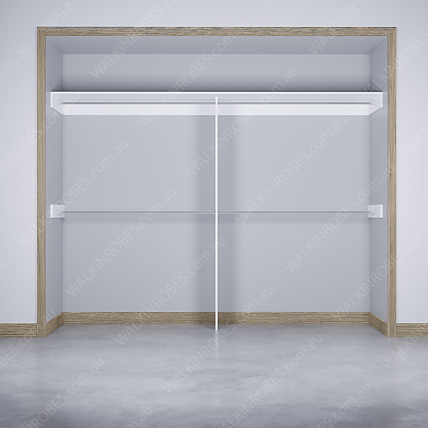 WALK-IN-ROBE fit in width of 2500mm