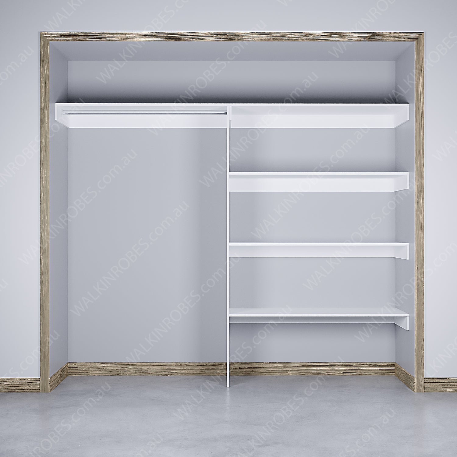 WALK-IN-ROBE fit in width of 2500mm