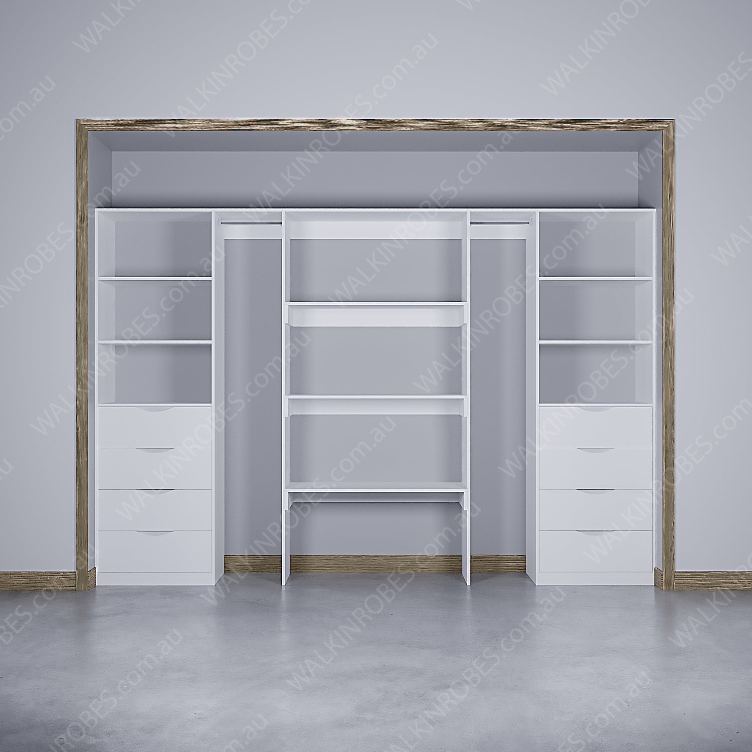 WALK-IN-ROBE fit in width of 3000mm