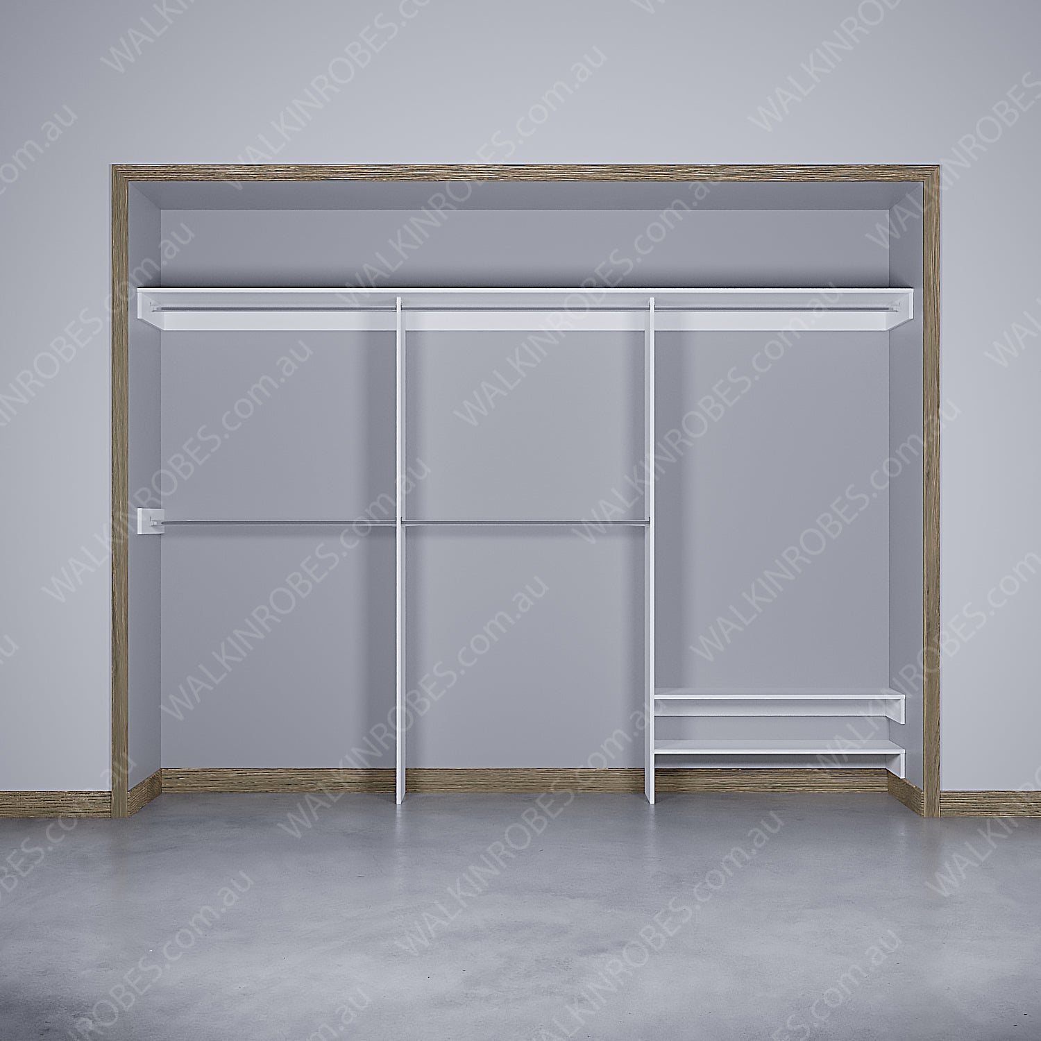 WALK-IN-ROBE fit in width of 3000mm