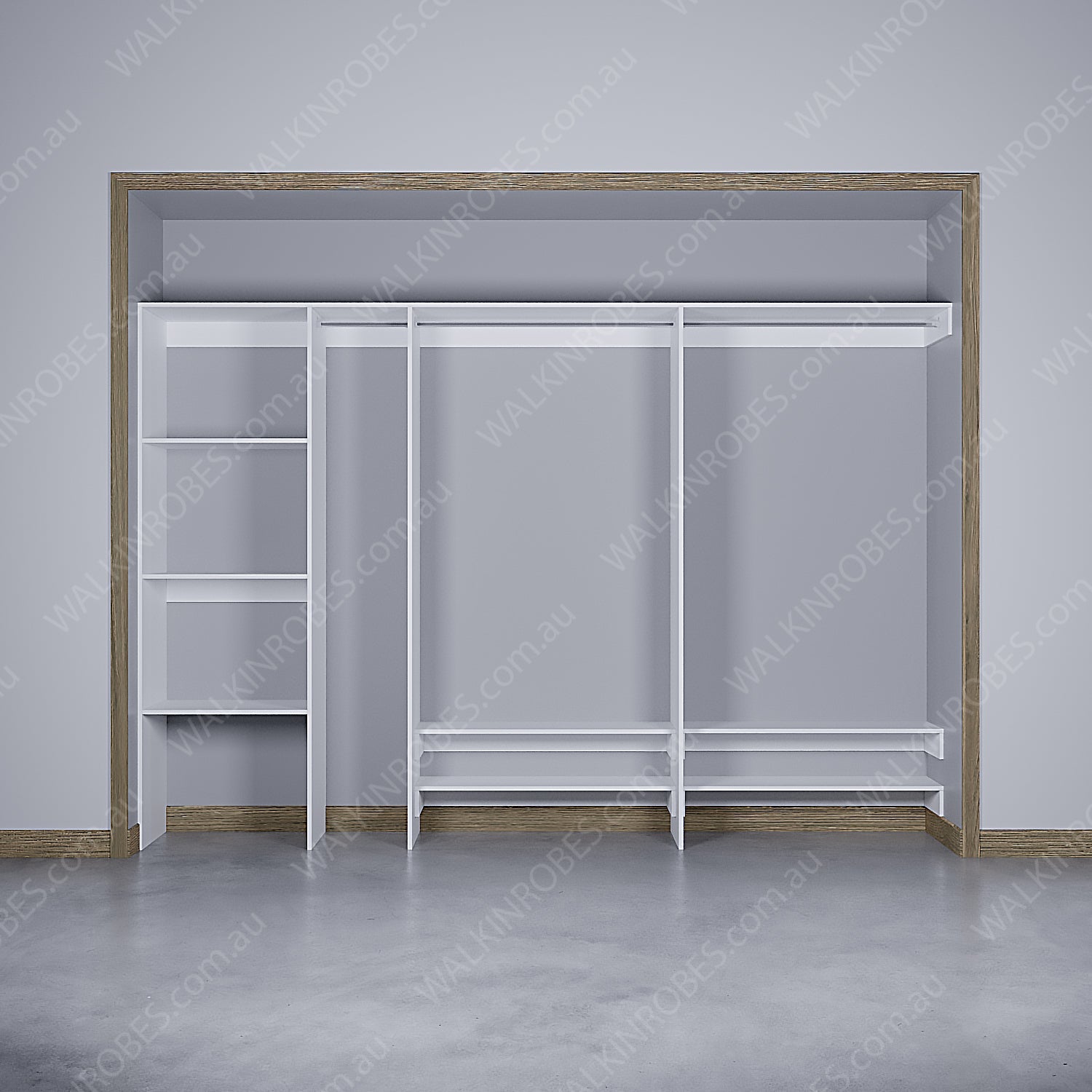 WALK-IN-ROBE fit in width of 3000mm